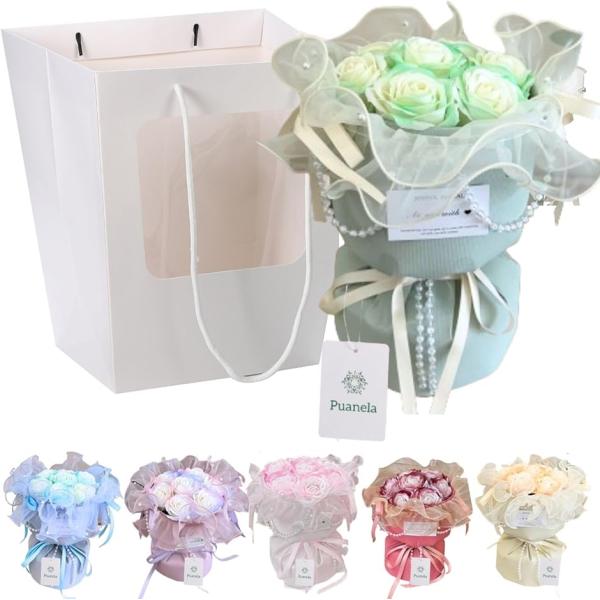 バリエーションコード : 2B9USXTQ2V多彩なバリエーション バラ(6色)：レッド・ピンクパープル・ブルー・グリーン・イエロー チューリップ(2色)：ピンク・パープル カーネーション(3色)：レッド・ピンク・パープルバラスタンディング...