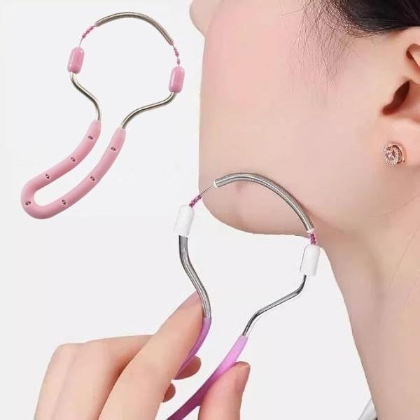 しなやかなコイルでフェイスラインにフィットする脱毛スティックです。サイズ：約11cm・5cm・0.5cm