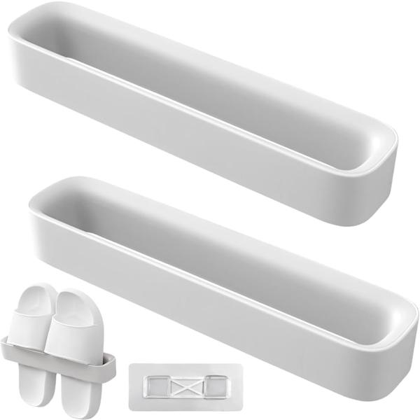 バリエーションコード : 2B9VYXCJH9「省スペースを実現」掛ける収納として壁に貼り付けて使用できるので、場所を取らずにコンパクトにスリッパを置くことができます。床に浮いた状態なのでお掃除などもしやすく、省スペース且つ実用性も抜群。「...