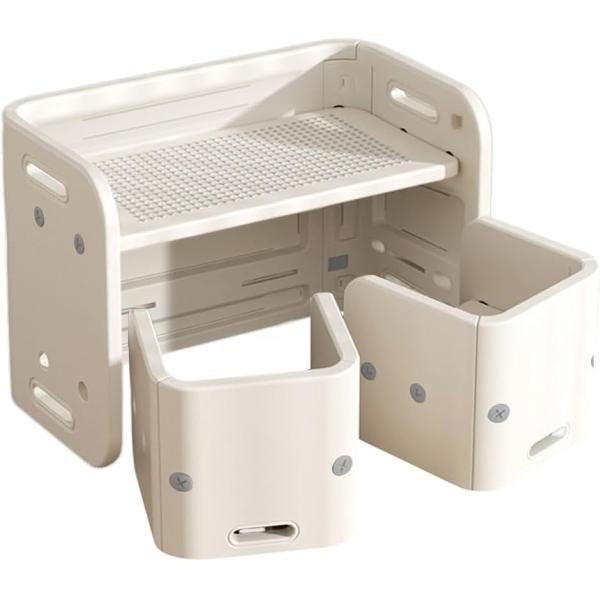 バリエーションコード : 2B9XC4OQVW「商品仕様」子供用テーブルと椅子。セット内容：3点セット(テーブル1個 、椅子2個)。サイズ：テーブル71x50x40cm、椅子32x30x30cm　耐荷重：テーブル座板30kg、テーブルプレー...
