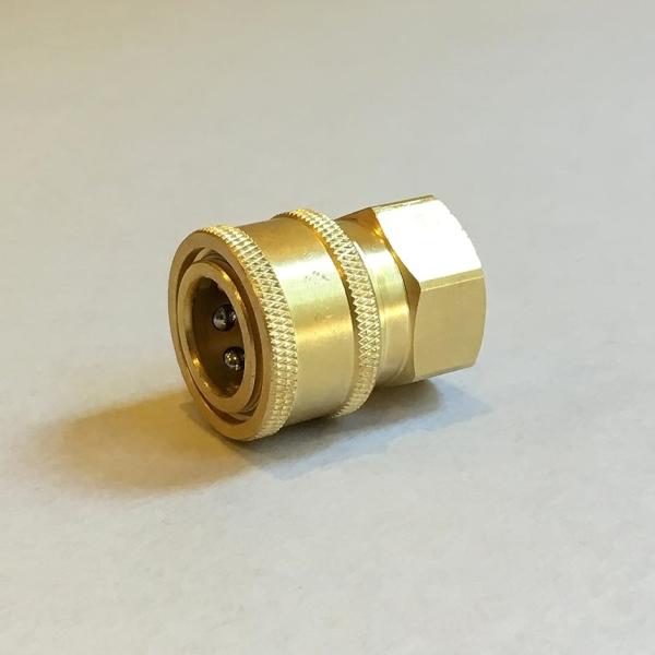 バリエーションコード : 2BFOFVIJ3D・3/8’’サイズの高圧洗浄機用ワンタッチカプラーのメス（G3/8めねじ）です。・海外製の高圧洗浄機への洗浄ノズル等の接続に使用ください。・「材質」　真鍮 「カプラーサイズ」 3/8’’・「ねじ...