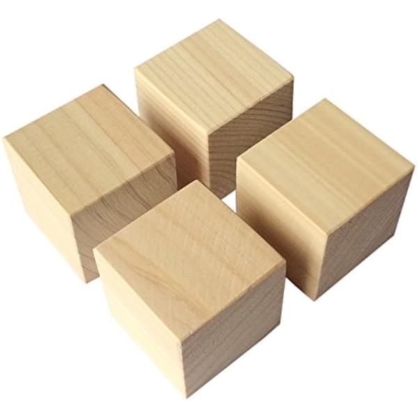 ・「サイズ」1個 3cm x 3cm x 3cm・「仕様」カンナ仕上げ・「重さ」1個　約14g・立方体の形をした板材です。一枚板から加工しておりますので、木目・色味が写真と異なる場合がございます。
