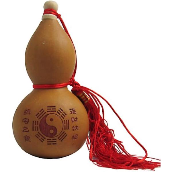 バリエーションコード : 2BB7ZBJ6VR風水アイテム　天然のひょうたん使用 開 運瓢箪（八卦太極柄）です。ひょうたんは日常の悪い気を吸い取ってくれる風水の基本アイテム。ひょうたんは、現在、もっとも風水でパワーのある財運8の形で、豊かな...