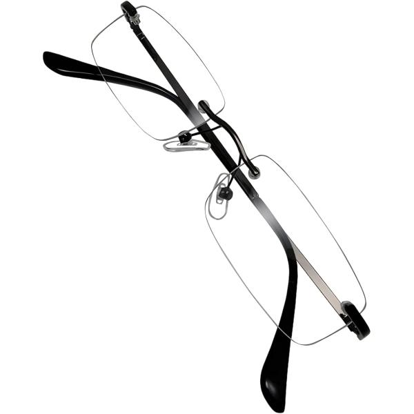 バリエーションコード : 2B4WOYR3RWエレガント高級感〜リムレス(ふちなし)Coolに、イメチェンおしゃれに目を守る紫外線・花粉・埃・風・pm2.5・飛沫ブラックメタルテンプル