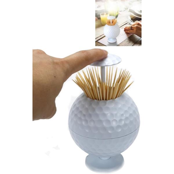 「ゴルフ愛好家へ」ゴルフボールの形をしたこの爪楊枝入れは、ゴルフファンのあなたの食卓をユニークな雰囲気に変えます。コンペの景品やギフトとしても最適で、受け取った人を笑顔にすること間違いなし。「実用性と楽しさの融合」ただの爪楊枝入れではありま...