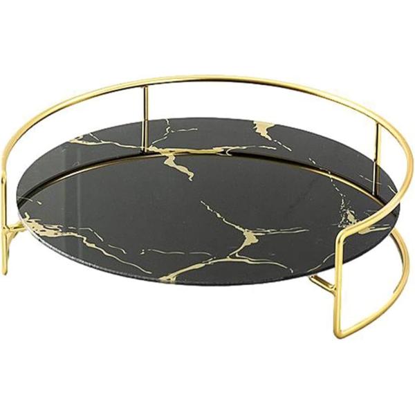 バリエーションコード : 2BJ1HLWWP2この商品は高級感溢れる化粧品トレーで、美しい大理石模様のデザインが特徴です。ゴールドのメタリックがエレガントで、化粧品やアクセサリーを美しく整理するのに最適です。