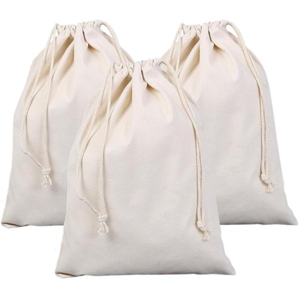 バリエーションコード : 2BJ1HOF842「ライフスタイルを豊かに」天然コットンのキャンバス巾着袋3枚セットは、生活の中でのさまざまな場面での収納問題を解決します。旅行時やアウトドア、子供の学用品、バッグの中の整理整頓など、多岐にわたる...