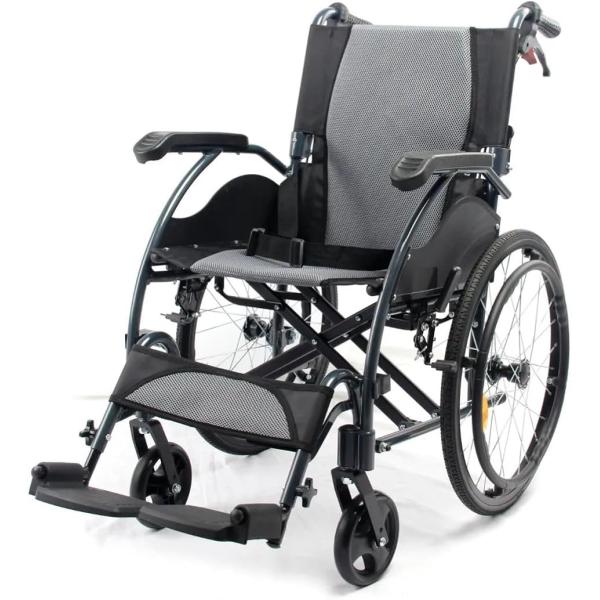 「商品情報」車椅子のサイズ：94CMx60CMx高さ90CM　折り畳みサイズ：62CMx幅30CMx高さ70CM　重量：11.6kg、耐荷重：100kg。前輪：6インチ（360度回転の後輪）　後輪：20インチ（ノーパンクタイヤ）自走・介助兼...