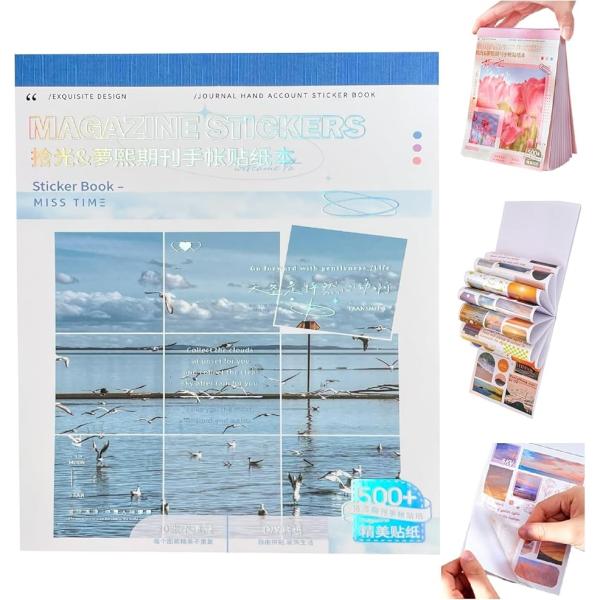 バリエーションコード : 2BJ43JD6VI・サイズ160mmx120mm10mm・30ページ（約500種）のコラージュ素材がノートになっており、持ち運びやすく、保管にも場所を取りません・手帳、日記帳、ノート、スケジュール、カレンダー、ス...