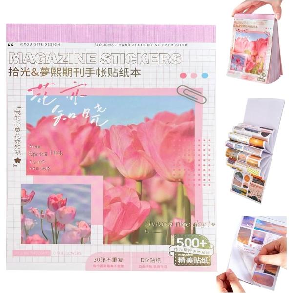 バリエーションコード : 2BJ43JD6VI・サイズ160mmx120mm10mm・30ページ（約500種）のコラージュ素材がノートになっており、持ち運びやすく、保管にも場所を取りません・手帳、日記帳、ノート、スケジュール、カレンダー、ス...