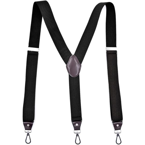 バリエーションコード : 2BJ59342VTカラビナ留具式のY型サスペンダーです。ベーシックで使いやすい3.5cm幅、背中がすっきり見える3点留めのY型です。ベルトループ等にひっかけて留めるカラビナ式。腹部に金具が直接あたらず、ジーンズや...