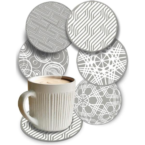 バリエーションコード : 2BJO49YHUSカフェタイムの気分があがる。 和を感じるオシャレな柄の シリコン コースター セット。表面は 柄、裏面は無地。フラットでシンプルな円形。会話もはずむオシャレな柄 気分にあわせて楽しめます「サイズ...