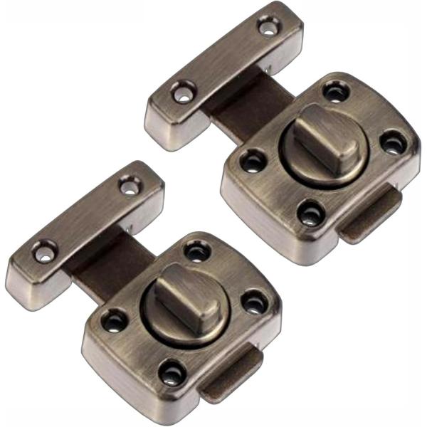 バリエーションコード : 2BJ8WQQ6G0鍵穴がなく、回転式で施錠できる取り付け簡単な内鍵用ドアロック2個セット（Sサイズ）です。勝手口、室内ドア、扉、浴室、網戸など鍵を後から付けたい場所に。標準サイズのドアロックより一回り小さなサイズ...