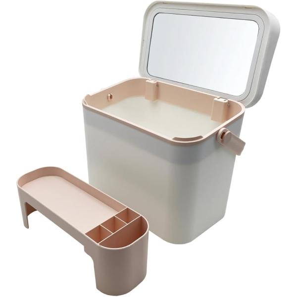 バリエーションコード : 2BJD6DWDYN収納力抜群のメイクボックスです。散らかりがちなメイク用品をまとめて整理できるので机上のスペースを確保できます。インテリアの邪魔をしないシンプルなデザインで、コンパクトなので持ち運びもラクラクです...