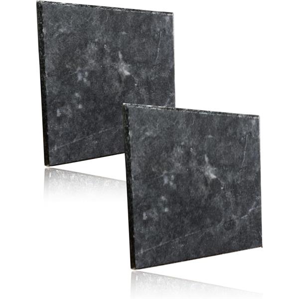 こちらのページは「ダークカラー（黒灰）　四角型2枚セット」のページです「天然石ならではの風合いと高級感」天然の石を手作業にて削り出し、研磨して作られておりますので1枚1枚模様が異なります。天然大理石ならではの風合いが感じられ、ナチュラルな手...