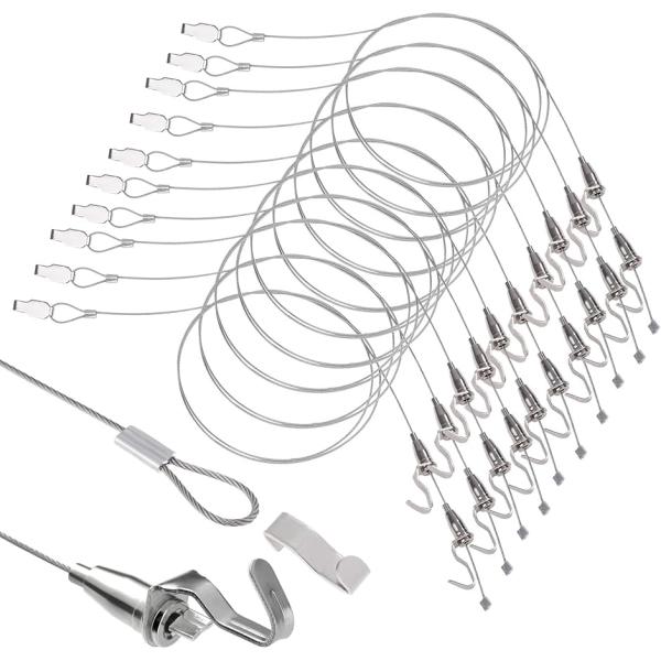 バリエーションコード : 2BU18CI6O1「製品概要」 絵画やハンドメイド作品の展示に欠かせないフック付きのワイヤーです。ピクチャーレールなどに額縁や絵画を簡単に吊り下げることができます。「製品性能」長さ0.5m〜1.5mのステンレス製...