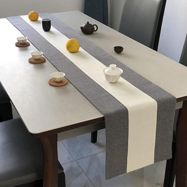 バリエーションコード : 2BJO9UWHFT「特徴」センターに白が入ったシンプルモダンデザイン。スタイリッシュな、和モダン、ホテルライクなどお洒落な雰囲気にぴったりなテーブルランナー。やさしい手触り。柔らかく、生地に厚みがあり高級感があり...