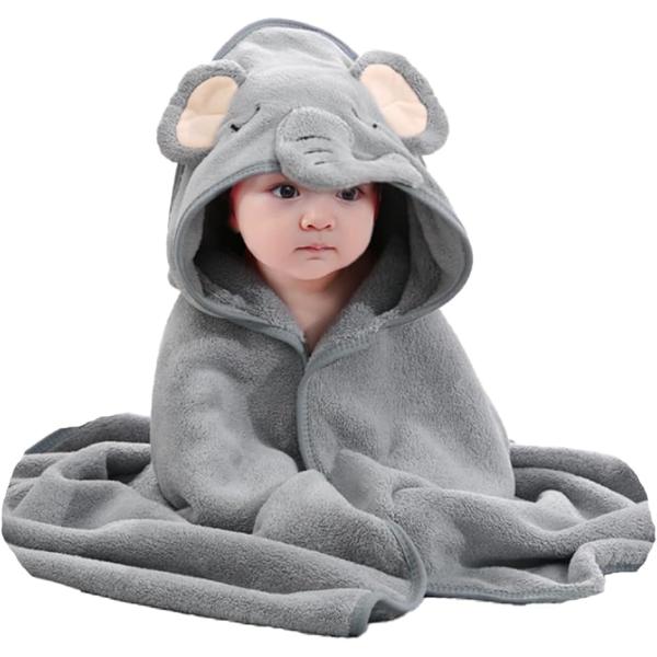 バリエーションコード : 2BJKY6G98D・ベビー用のバスタオル兼フード付きバスローブです。ホワイトのクマ、ピンクのネコ、ブルーのイヌ、そしてグレーのゾウと、4種類のバリエーションからお選びいただけます。・柔らかコーラルフリース素材がお...