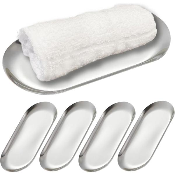 バリエーションコード : 2BJLC0OPIS「おしゃれで高級感のあるおしぼりトレー」飲食店・ホテルなどの業務用以外に来客用のおしぼり受けとしてもお使い頂ける、光沢感があるスタイリッシュなデザインのおしぼり置き５個セットです。「映り込みが美...