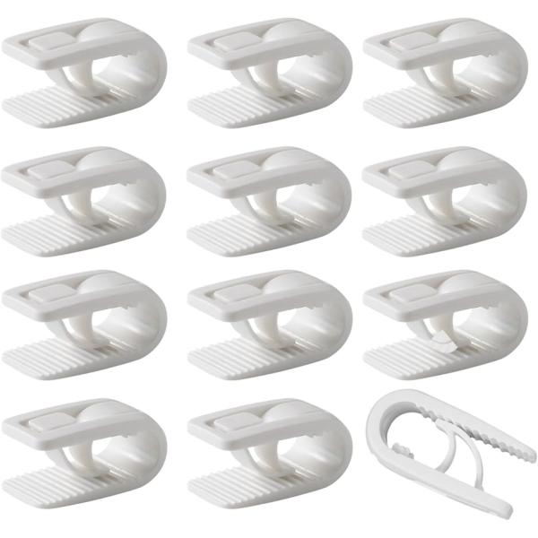 「基本情報」商品名：布団固定器、材質：ABS樹脂＆高靭性PC、カラー：ホワイト、重量約10 g/個、長さ50mm、幅25mm、高さ23mm。「高品質素材」本体は耐衝撃性のABS樹脂製、スナップ部分は柔軟性のあるPC素材で、環境にやさしく、プ...