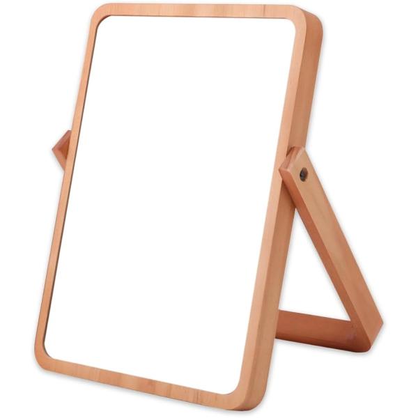 バリエーションコード : 2B96CPIVLJ天然木の風合いが素敵な木製のスタンド付き卓上ミラーです。「サイズ」縦 27cm x 横 20cm x 厚さ 2cm 「鏡面サイズ」 縦 24cm x 横 17cm「重さ」3g 「材質」木製化粧、...