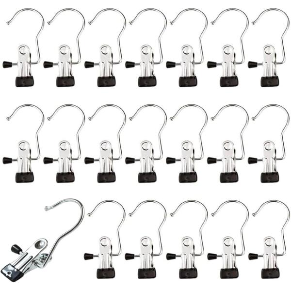 「フック付きクリップ洗濯バサミ」フックが付いており、様々な場所に吊り下げることができるハンガータイプのモノクリップです。ラックなどにかけて帽子やマフラーなどの収納にも使うことができます。「強い力でしっかり挟める」靴やカバンなど重いものを洗濯...