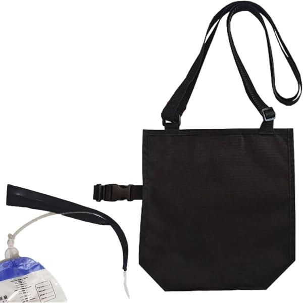 採尿バッグや導尿カテーテル等をカバーしプライバシーを守ってくれる目隠しバッグです。カテーテルチューブカバー付きですので人目を気にせずに外出することができます。防水素材を使用しているので、尿漏れや汚れから保護します。目立たないカジュアルなトー...