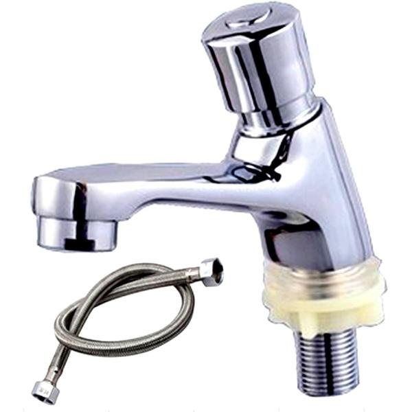 バリエーションコード : 2BJU6Q4625＊「節水には欠かせない使い勝手の良いトイレ・洗面手洗い用オートストップ（自閉式）立水栓です」＊「水栓のみ」、「水栓＋取り付けホース付き」の2種類からお選びください。＊押しボタンを1回押すと適量の...