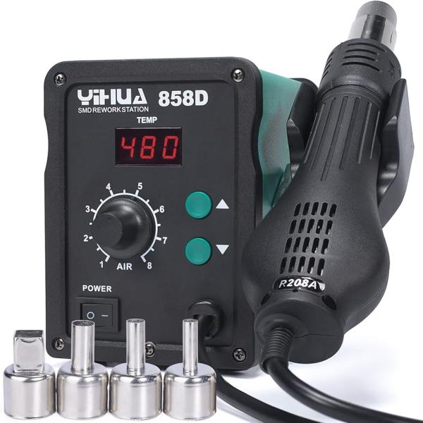 「作業幅広い」インラインソケット、QFP、PLCC、BGA、熱収縮、その他多くの作業が可能ですので、初心者、中級者にとても適です。「PID付き・温度安定」　PID温度制御プログラムは温度を安定させ、設定温度を正確に保ちます。このようにして、...