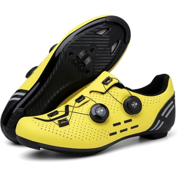 バリエーションコード : 2BJYGDYW1Wロードバイク用ビンディングシューズは、ペダルとシューズが固定されるため、力を逃がさず、スピードアップに最適。細かいフィッティングに対応した2点止めのワンタッチで調整できるダイヤル式クロージャーで...