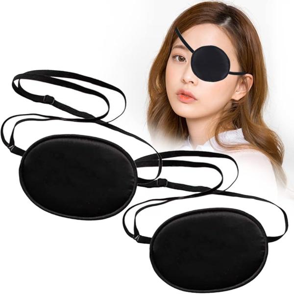 バリエーションコード : 2BJYYTP62T片目眼帯 両目用 シルク 嬉しい2点セット：目の周りに圧力がかかりにくい右目と左目の両目使えるオシャレな片目用眼帯のセットになります。手触りが良く軽量かつ通気性にも優れ、長時間着用しても負担にな...