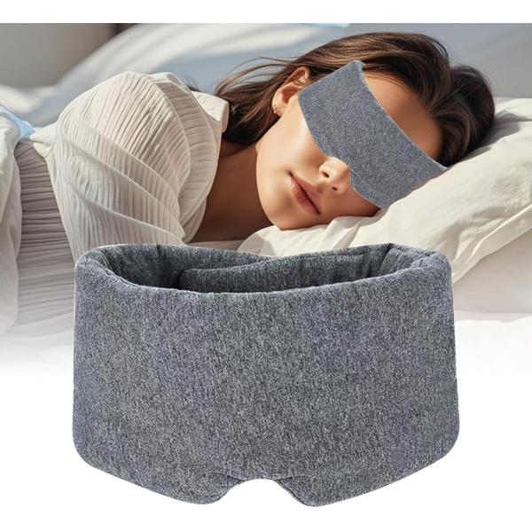 「全包み設計で光をしっかりカット。快適な睡眠・休息を」 顔の形にフィットする柔らかな全包囲デザインのアイマスク。光漏れを抑え、寝室はもちろん、日中のお休みや飛行機内でも遮光効果を発揮。睡眠の質向上や快適グッズとして活躍します。「やわらか素材...