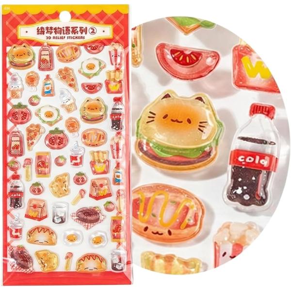 バリエーションコード : 2BRIUHVRFI「アメリカンダイナー風の食べ物デザイン」 ハンバーガー・ポテト・ホットドッグなど、ポップなファストフードモチーフを詰め込んだ楽しいテーマです。「ぷくっと立体で元気なポップ感」 ぷっくりの立体感が...