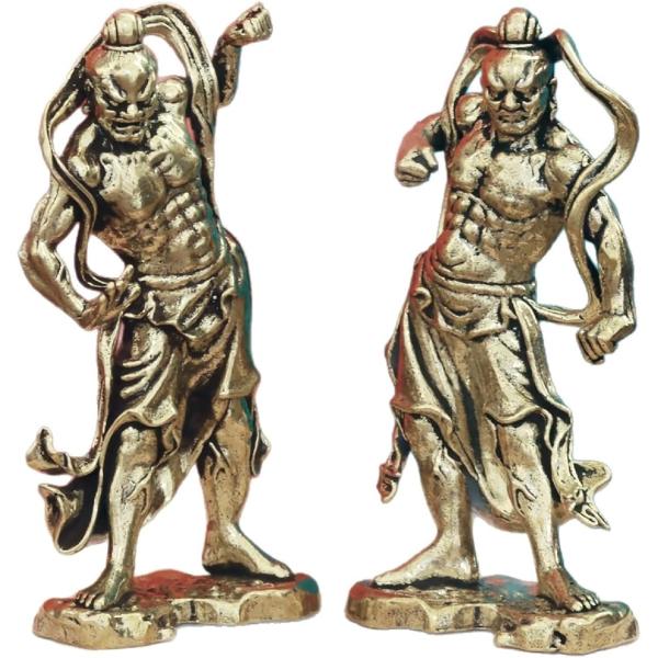 「商品説明」力強い守護の象徴：金剛力士像 寺院の門で聖域を守る守護神「金剛力士（仁王様）」の阿形（あぎょう）と吽形（うんぎょう）を、精巧なミニチュアサイズで再現しました。怒りの表情で悪を退ける力強い造形が、持ち主や空間を災いから守ります。「...