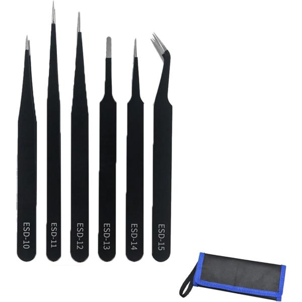 「6種類のピンセットで作業を使い分け」 先端形状の異なる6種をセットにし、植替え・用土調整・枯葉除去・細部の仕上げまで幅広く対応。作業内容に合わせて最適な1本を選べます。「多肉・アガベ・サボテンの植替えに最適」 細かな根や隙間にアプローチし...