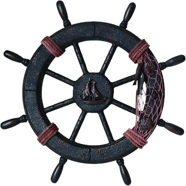 バリエーションコード : 2BRSFGGCV4船の舵と錨をモチーフにした、地中海スタイルのウォールデコレーションです。木製の重厚感とアンティーク加工が、壁一面を物語の舞台に変えます。リビングや書斎に飾るだけで、穏やかな波音を感じるようなリラ...