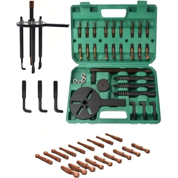 「3トン強力対応＋内掛け・外掛け両用設計」 最大3トンまでのベアリング、プーリー、ハブ、ギアを安全に取り外し可能。内掛け・外掛けの両方に対応し、1台で多様な作業をカバー。自動車、バイク、農業機械、工場設備など、プロからDIYユーザーまで幅広...