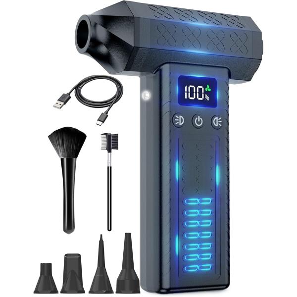 「プロ仕様 超強力エアダスター 充電式」従来の使い捨てエアダスター缶と比べて、繰り返し使えて経済的＆ガス臭なし。もう面倒な空き缶処理ともお別れです。300，000rpmの高出力モーターが最大風速120m/sを実現し、洗車 ブロワー 最強クラ...