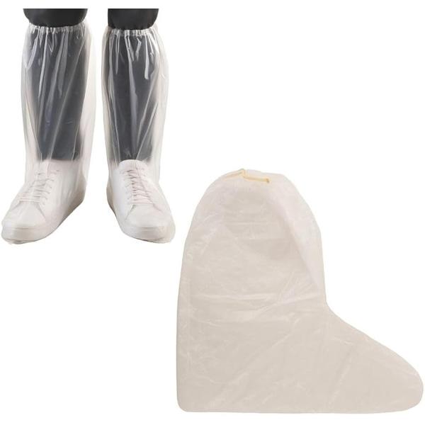 「膝下まで覆って強力ブロック」雨・泥・ホコリも膝下までしっかり覆う構造で靴と足元を強力にガードします。「耐久性抜群で安心」高密度ポリエチレン製の厚手フィルムが優れた防水性と耐摩耗性を発揮し破れにくいです。「使うたびにムダなし」洗って何度も使...
