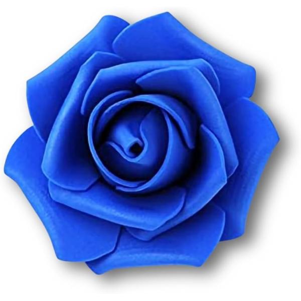 「推し活・イベントに映える」 鮮やかなブルーローズ造花。体育祭・学園祭の盛り髪アクセや、うちわデコ・ペンライト装飾に大活躍。写真映えするから、イベントで一段と目立てる推し活必須アイテムです「サイズと使いやすさ」直径7cm x 厚み3cmの大...