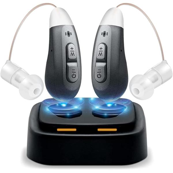 バリエーションコード : 2BUOGV9V6P最大約35倍に音を大きくする充電式集音器。話し声やテレビの音を大きくしてくれます。片耳でも十分な収音効果がありますが、両耳セットで利用するとより安定して聞き取りやすくなります。充電式なので、面倒...