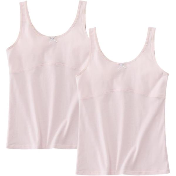 バリエーションコード : 2BUTRK130G柔らかな綿素材で肌あたりのいいガールズインナータンクトップ。胸元が二重になっているので成長期のデリケートなバストを守ります。綿95％スパンデックス5％。綿素材は汗をかいても蒸れにくく、スパンデッ...