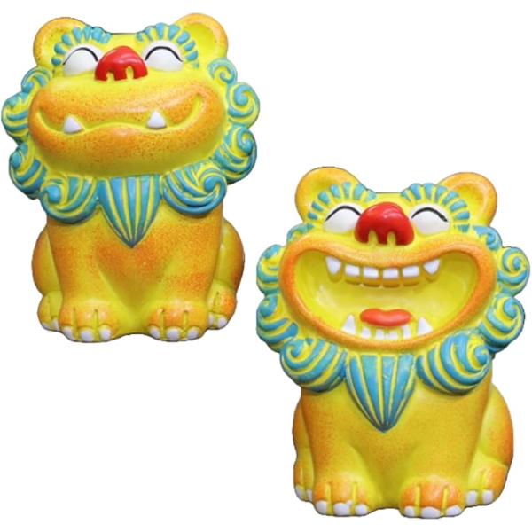 バリエーションコード : 2BU4O0RQXLシーサー風置物は、沖縄土産のシーサーをモチーフにしたオブジェ。オス、メスの一対を飾るだけで簡単風水。ラッキーが訪れるかも。新年、引っ越し、開店、開業祝いのプレゼントにピッタリ。シーサーは伝説の神...