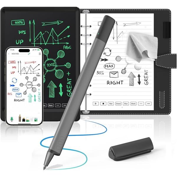 バリエーションコード : 2BUJPCJ6SI「手書きメモを即デジタル化＆インクが消せる」リアルタイム同期：NEWYESアプリを使って紙、パッドに書いた手書きメモをリアルタイムでデジタル化。手書き文字をアプリが解読電子テキスト化、電子メモと...