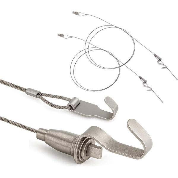 バリエーションコード : 2BU15CCHRK「ピクチャーレール対応」ピクチャーレール（額縁用レール）に簡単に取り付け可能。個展・ギャラリー・家庭のインテリアに最適。「高さ調節が自由」ワイヤーの長さを自在に調整でき、額の位置や展示高さを素早...