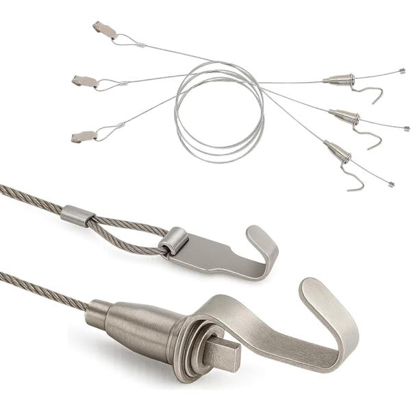 バリエーションコード : 2BU15CCHRK「ピクチャーレール対応」ピクチャーレール（額縁用レール）に簡単に取り付け可能。個展・ギャラリー・家庭のインテリアに最適。「高さ調節が自由」ワイヤーの長さを自在に調整でき、額の位置や展示高さを素早...