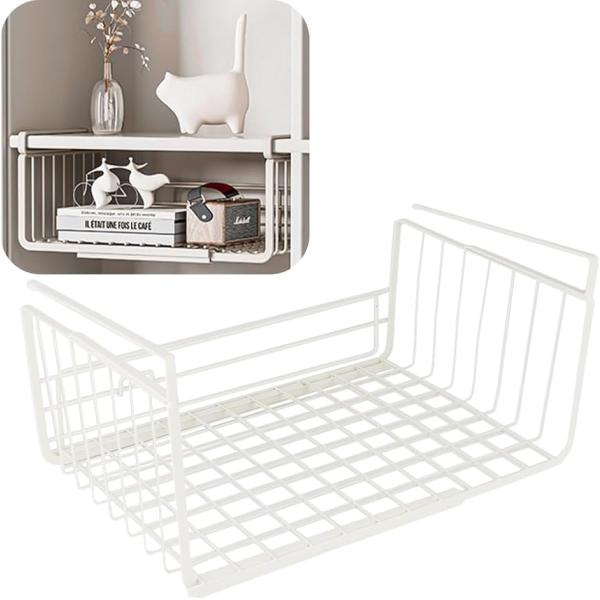 ランドリールームやキッチンなどに備え付けられた戸棚に後付けできる戸棚下用吊り下げラックです。本体上部のフックを棚板に差し込むだけで、ドリルやネジなどを用意しなくても簡単に取り付けられます。両サイドを引き伸ばすことで、お使いの戸棚に合わせて幅...