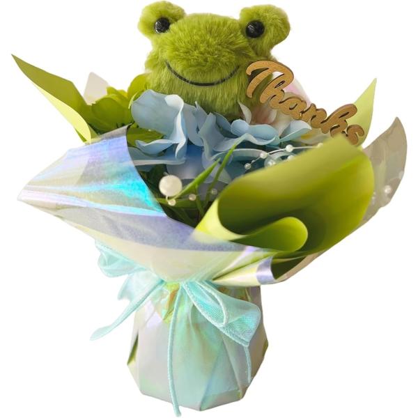 バリエーションコード : 2BU5JXNG8H本物みたいで綺麗なフェイクフラワーの花束 底部が平らなので自立します「サイズ」本体18x16x高さ約20cm、パッケージ 12.5x12.5x高さ20cm「材質」かえる＞ポリエステル、花＞ポリエ...