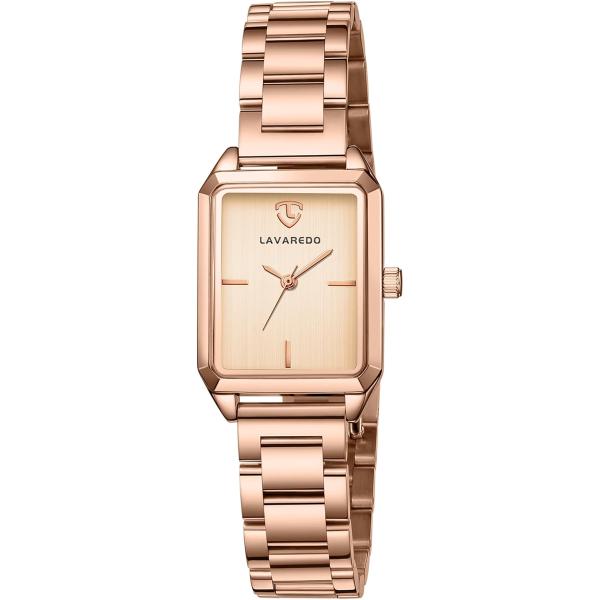 バリエーションコード : 2BUFL3F08Fエレガントな腕時計：女性用スクエア　ウォッチは簡潔で洗練されたデザインを採用しており、長方形のケースと簡潔な文字盤は時間の読み取りに便利であり、贅沢なメッキ素材が全体のデザインに優雅さを加え、フ...