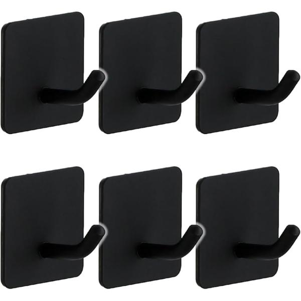 バリエーションコード : 2BUG5IX69Iバスルームやキッチン、玄関など多くの場所でお使いいただける壁面フック6個セットです。モダンな空間やナチュラルな雰囲気など、さまざまなインテリアに馴染むミニマルデザインです。ブラックとシルバーの2...